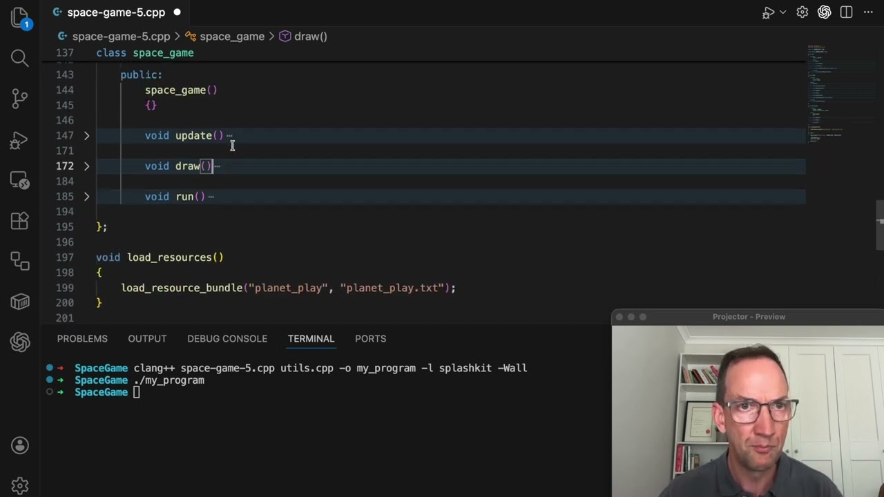 Space Game with Objects