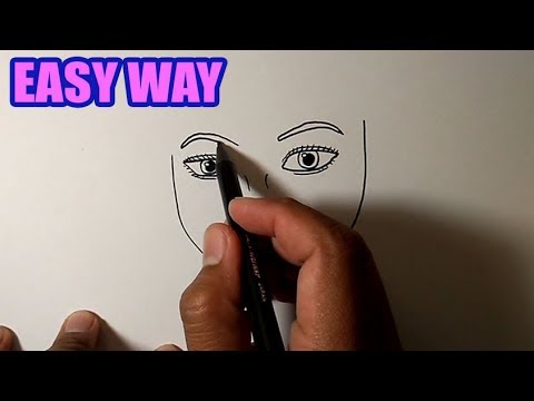 How to draw a face of a girl easy | Girl Simple Drawing
