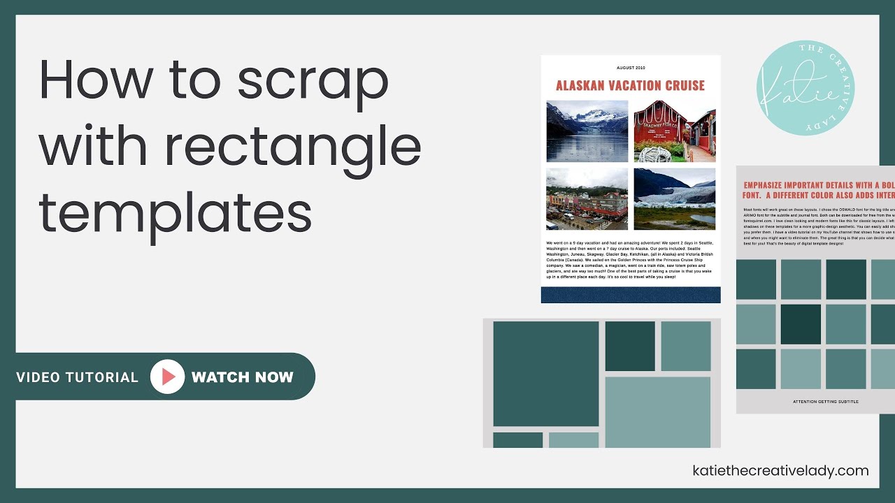 How to use rectangle templates for scrapbooking