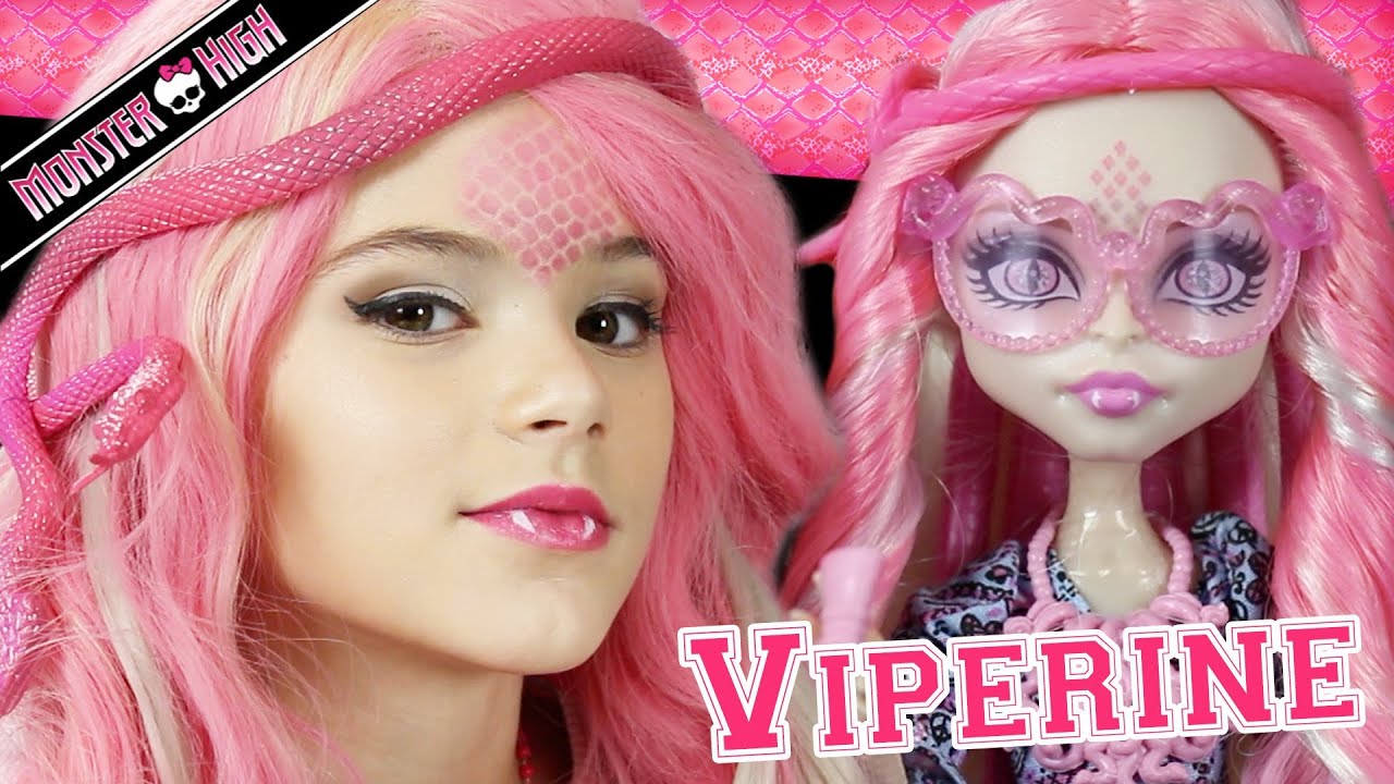Monster High Viperine Gorgon Doll Makeup Tutorial for Halloween or Cosplay  |  Kittiesmama