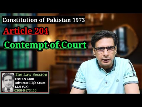contempt of court | article 204 constitution of pakistan 1973 | supreme court | high court