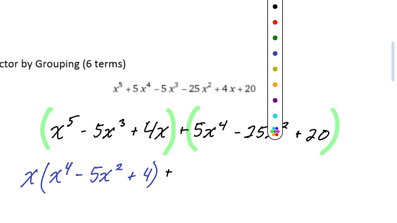 Factor by Grouping with 6 Terms