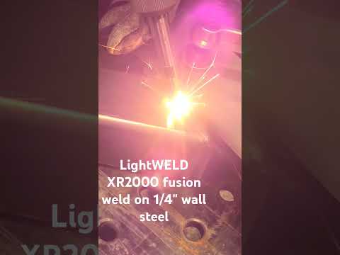 XR2000 fusion weld on 1/4" wall steel, 1800W, -50% frequency, +90% length #laserwelding #welding