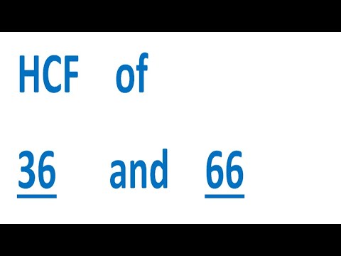 HCF of 36 and 66