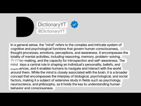 Mind Meaning in English
