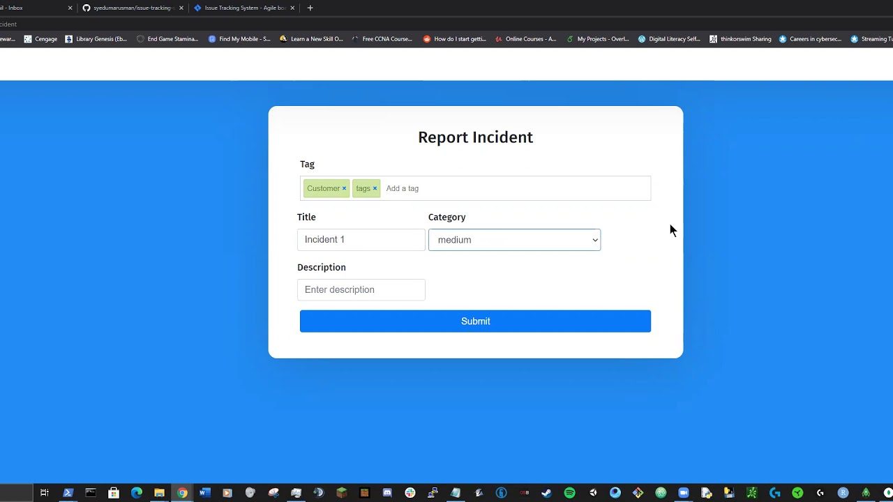Issue Tracking System Project