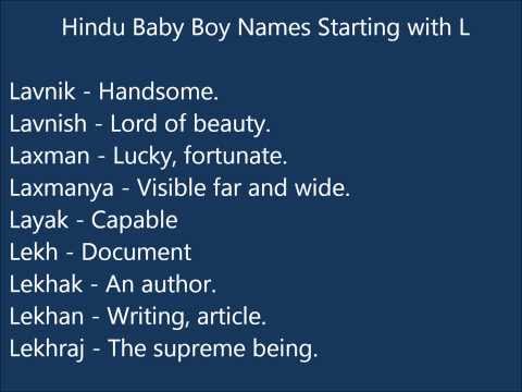 Indian Hindu Baby Boy Names L