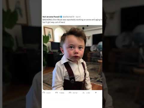 Elon Musk reacts after his AI-imagined pic as a baby goes viral #shorts #ytshort