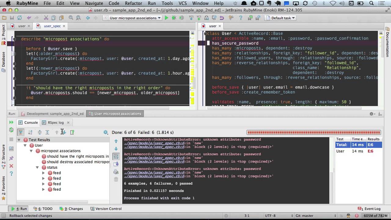 Justin's Favorite RubyMine Tips for RailsTutorial.org