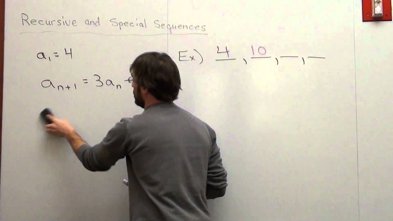 Free Math Lessons Recursive Sequences