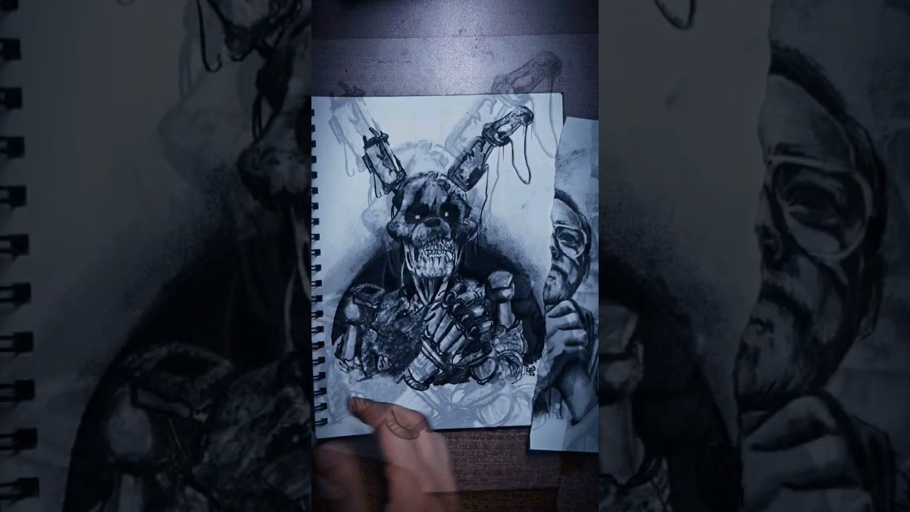 Burntrap reveal FNAF Movie #matthewlillard @matthewlillard3734 #fnafmovie #fanart #springtrap #art