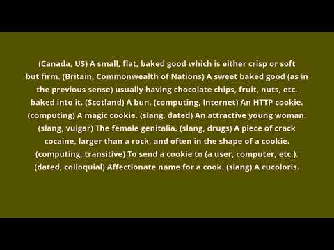 what is the meaning of cookie