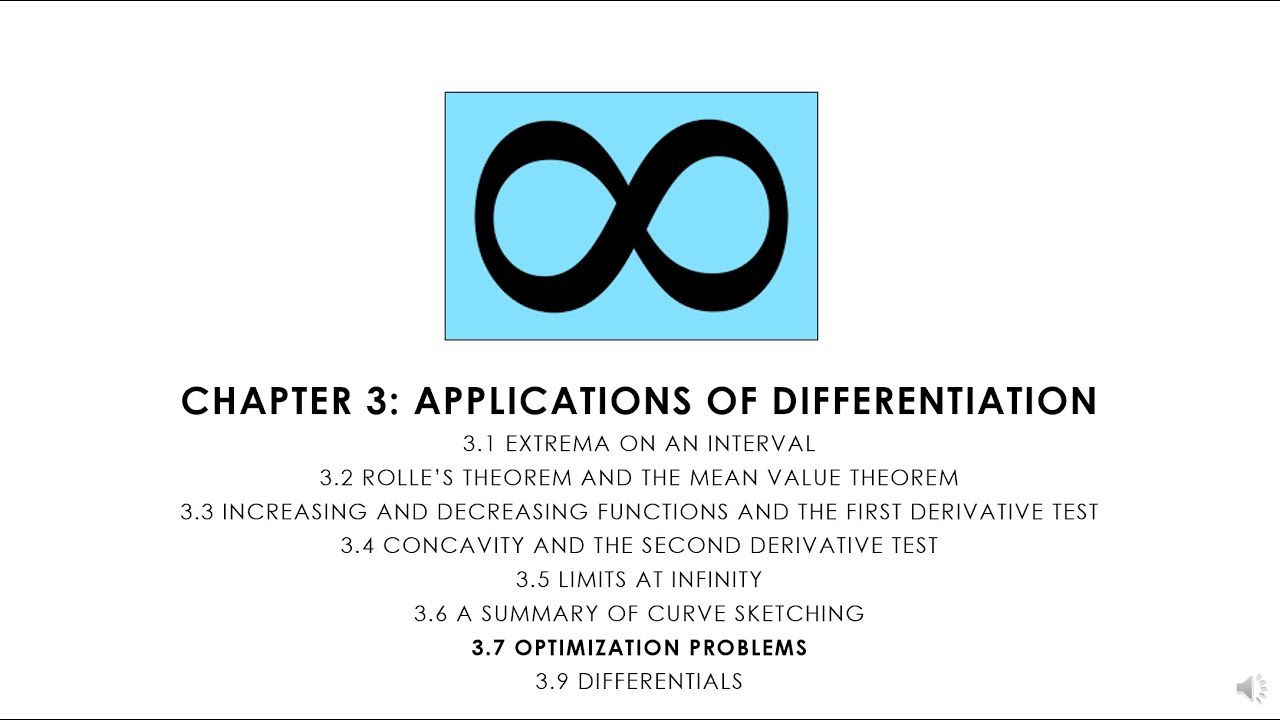 Calculus 3.7.1 Optimization Problems