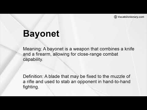 Bayonet Meaning