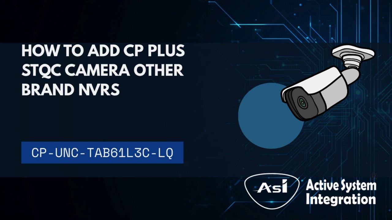 How to configure other brand NVR with CP PLUS  IP camera STQC  UNC TA61L3C LQ
