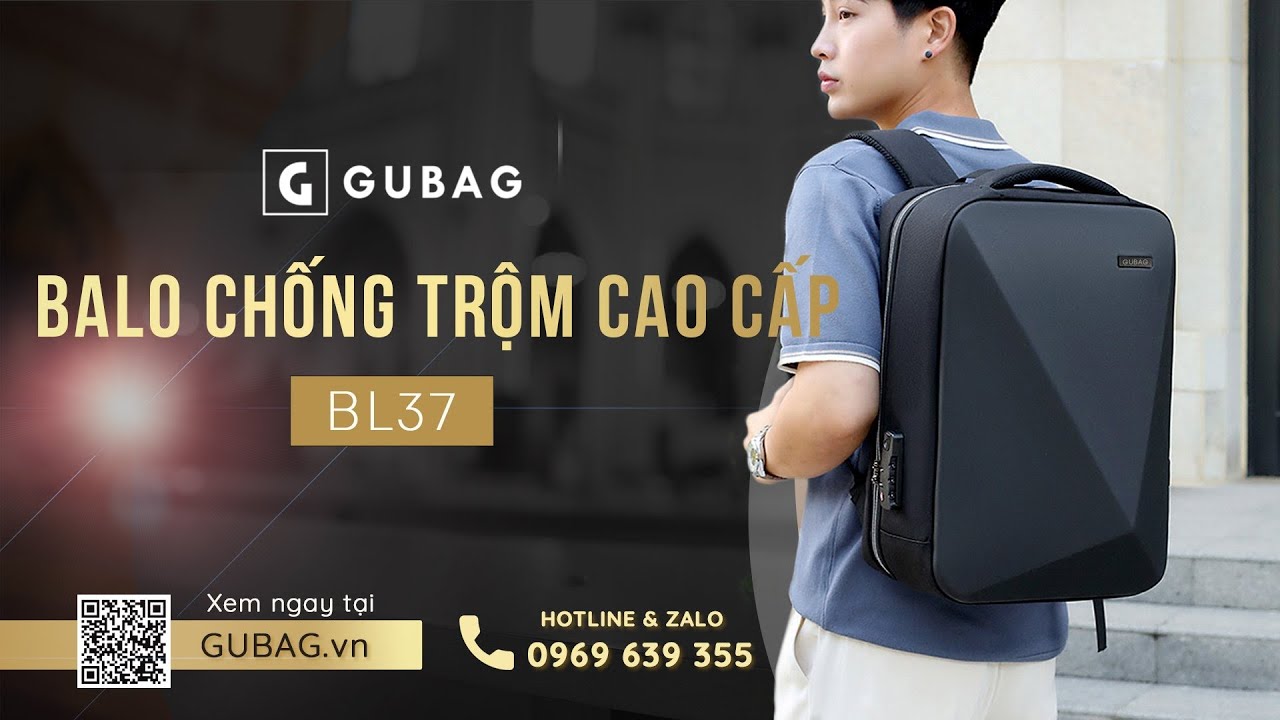 Balo Laptop thời trang nam nữ Balo GB-BL37 Màu đen