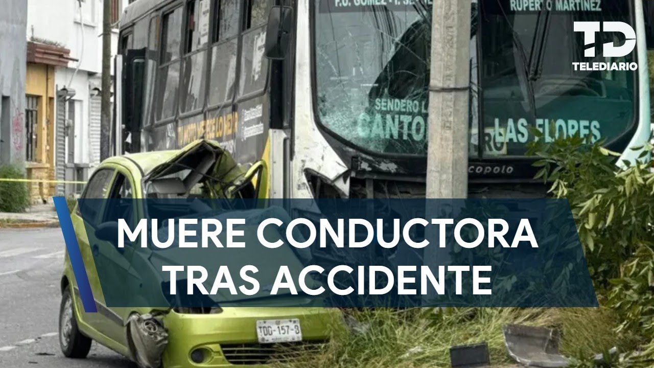 Driver dies after collision with city bus in downtown Monterrey