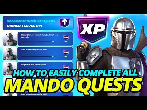 Fortnite Discover and Complete Story Quests - How to EASILY Complete All Mandalorian XP Quests