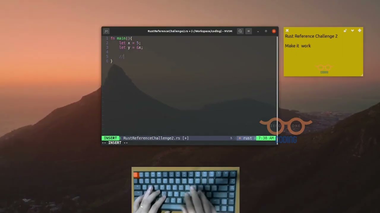 Learning Rust Programming - Reference - Challenge 2 #coding #asmr #rust #programming