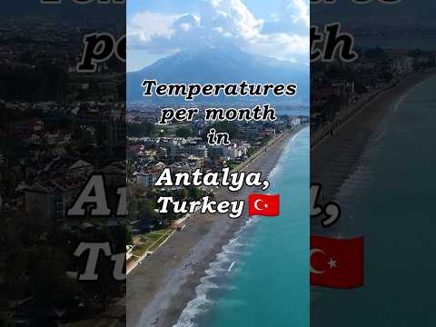 Temperatures per month in Antalya, Turkey 🇹🇷🌡️ Weather Radar 🥵 #travel #shorts #wheretogonext