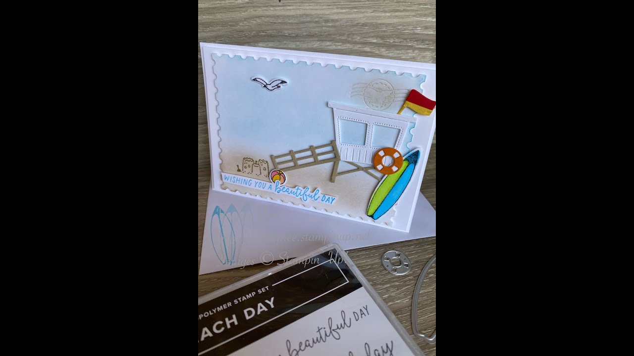 How to make a fun card using the Beach Day bundle by Stampin' Up!