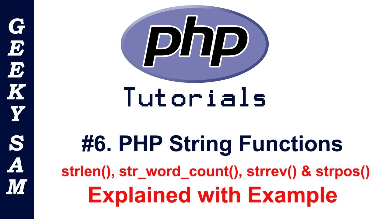 PHP 5 Tutorials for Beginners | #6 PHP String Functions | Hindi