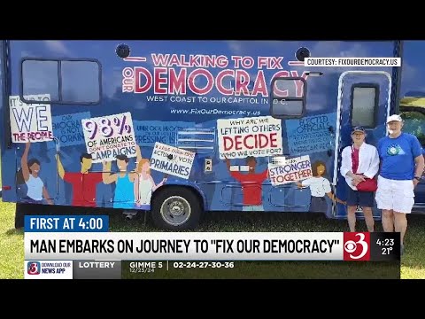 Vermont man on journey ‘Walking to Fix our Democracy’