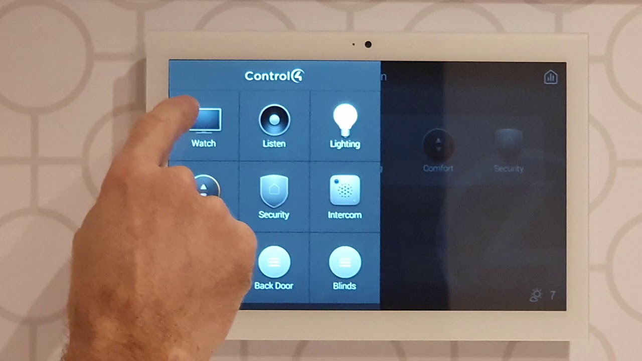 Control4 Customise Touch Screen