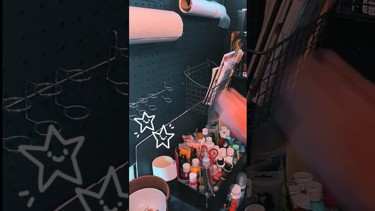 How I've been setting up my painting station 🎨👩🏻‍🎨 #painting #artstation