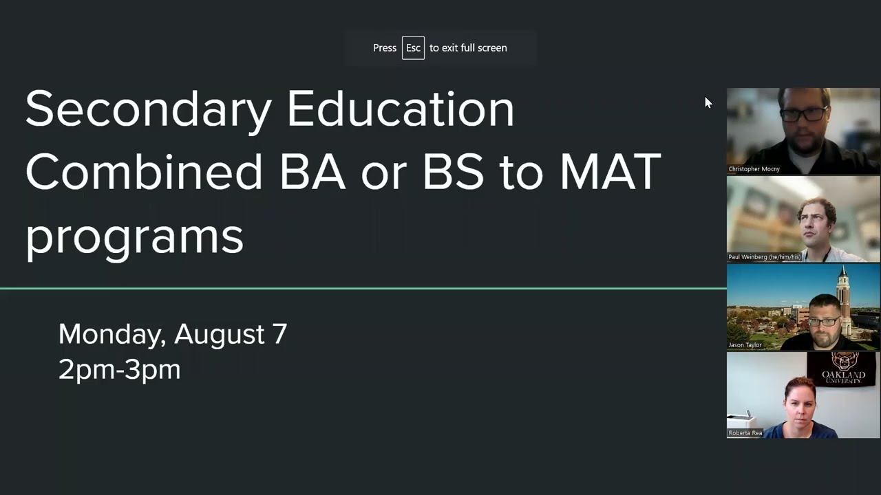Combined BA MA Info Session