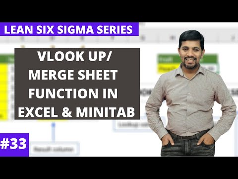 Learn in easy way 'Vlookup' function In Excel and Minitab |Merge worksheets in Minitab | LSS # 33