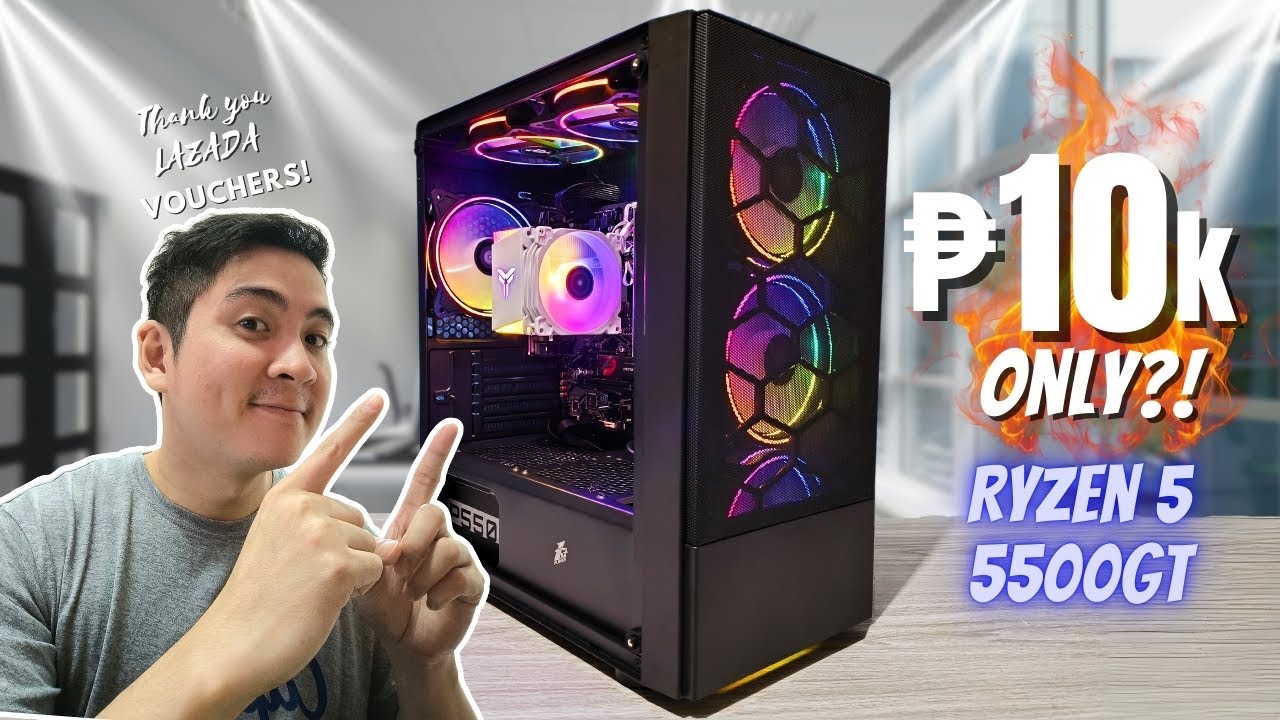 Ryzen 5 5500GT BEST ULTRA BUDGET Gaming PC Build in 2024! 10k lang!