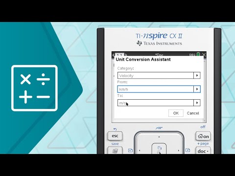 How To Use Unit Conversions on the TI-Nspire CX II Graphing Calculator