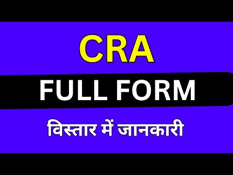 CRA full form in Medical