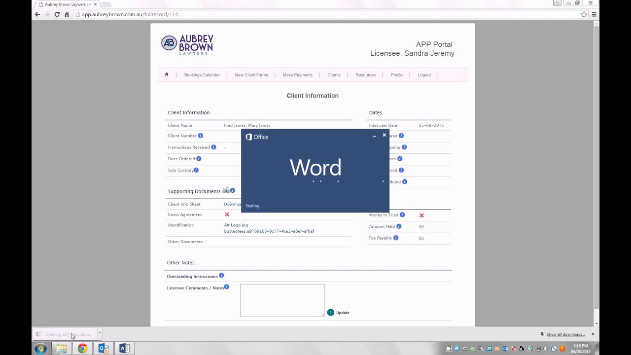 How to Use Client Information Form