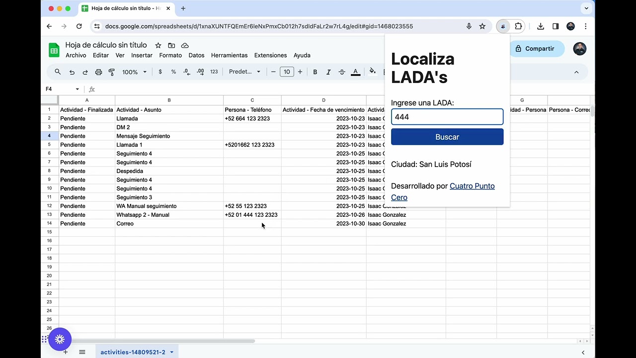 Localiza LADA´s demo