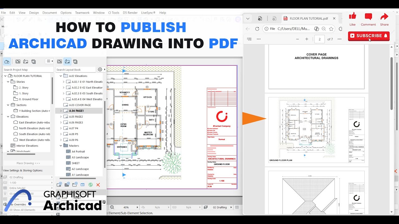 Archicad Publishing Explained: Save Layouts & Drawings as PDF (Step-by-Step)