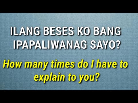 Tagalog Expressions When ANGRY! (English-Tagalog Translation)