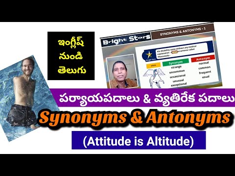 Synonyms Antonyms, Vocabulary, from Attitude is Altitude