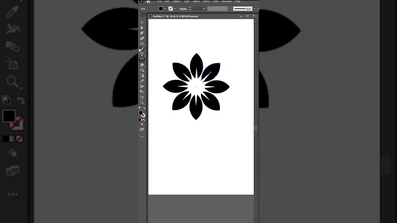 🌸🌻How To draw Vector Flower in illustrator🌸🌻#shorts #illustrator