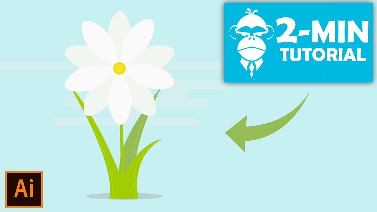 Flat Design Flower - Illustrator Tutorial