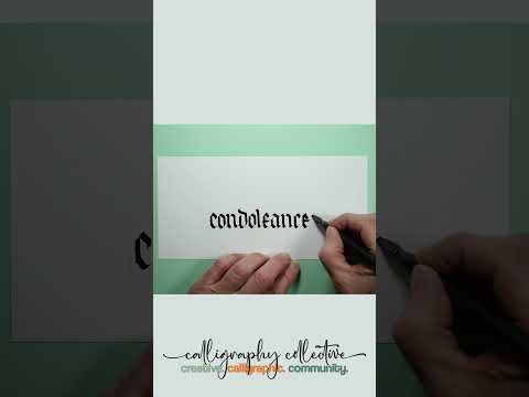 Sinceres Condolences: a sympathy note #calligraphy #lettering #handlettered