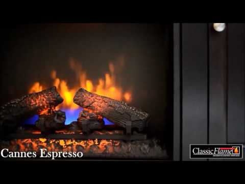 Cannes Fireplace TV Stand in Espresso with 23” Infrared Electric Fire