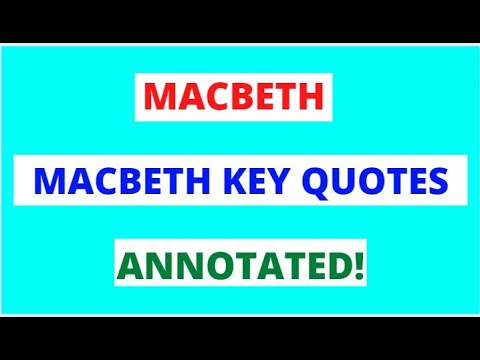 Macbeth: Macbeth Character Key Quotes Analysis In 60 Seconds! | GCSE English Exams Revision!