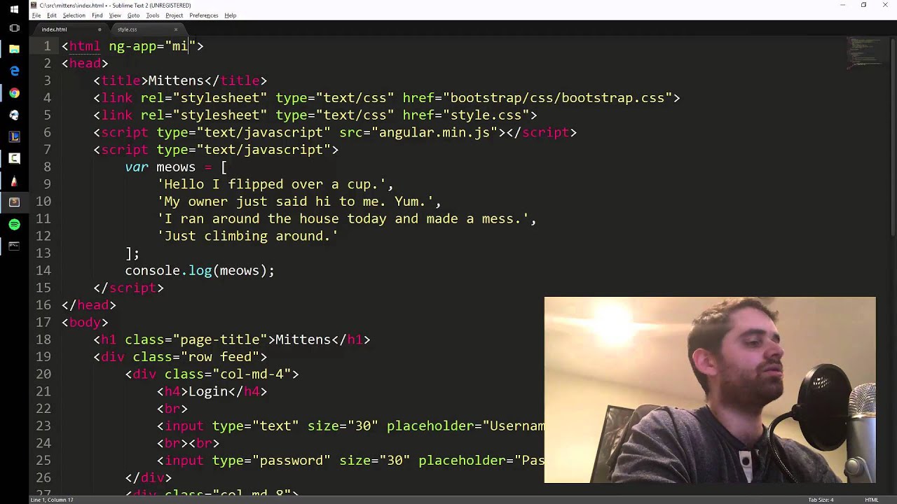 3/13: Adding AngularJS to Display a List of Items in a Javascript Array