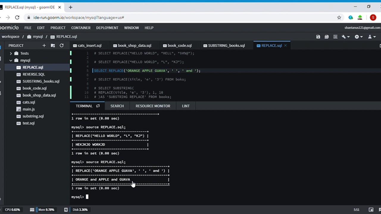 MySQL Tutorial: REPLACE() String Replace Function
