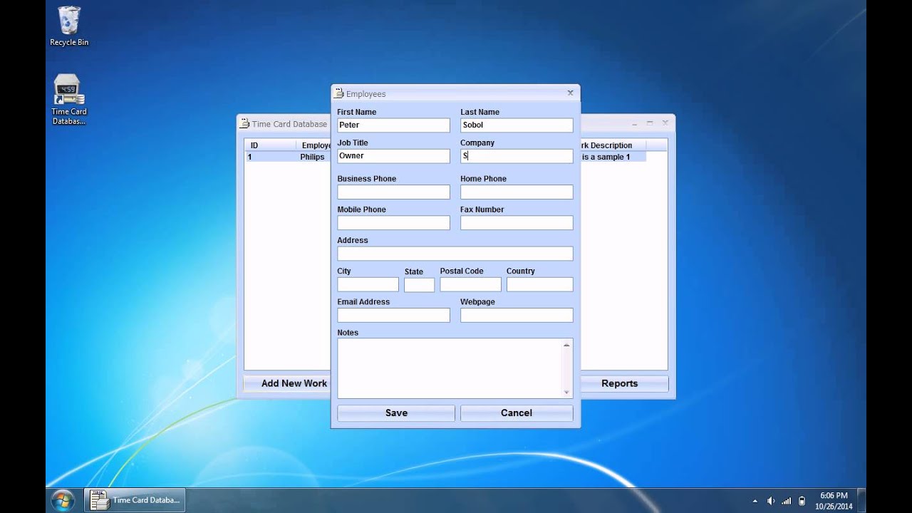How To Use Time Card Database Software