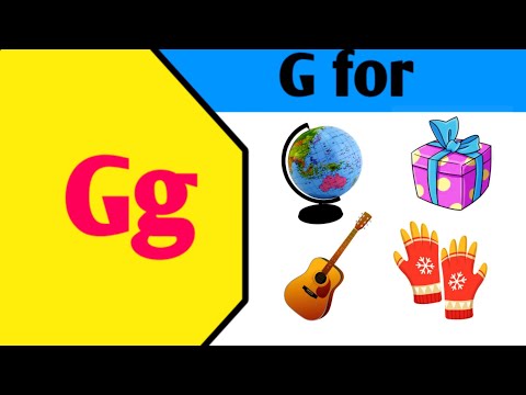 G Letter Words in English for Kindergarten | Words That Start With Letter G