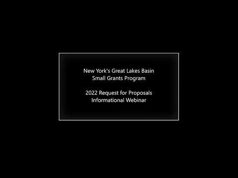 Webinar: 2022 Great Lakes Small Grants RFP (May 2022)