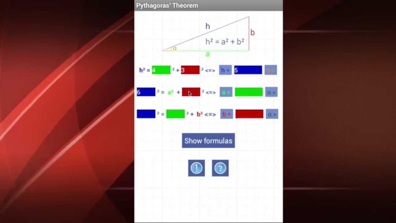 Pythagora's Theorem (Android Application)